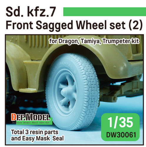 DEF Model DW30061 WW2 German Sd.kfz.7 Front sagged set