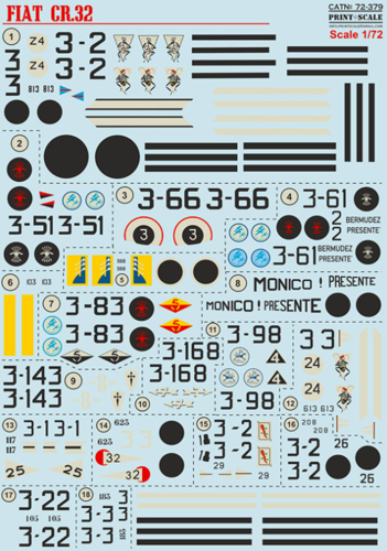 Print Scale 72-379 Fiat Cr-32 Spanish Civil War