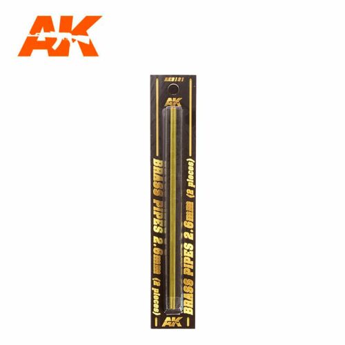 AK-Interactive 9121 BRASS PIPES 2,6mm, 2 units