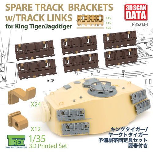 T-Rex Studio 35213-1 Spare Track Brackets with Track Links for King Tiger and Jagdtiger