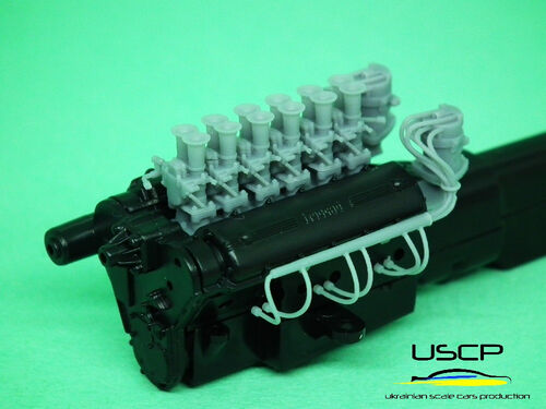 Ukrainian Scale Cars Production (USCP) 24A105 Ferrari 250-Series Engine Detail-Up Set