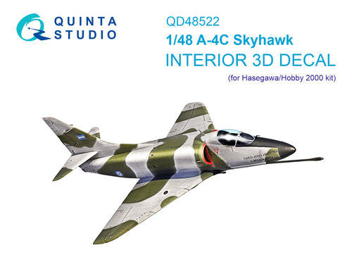 Quinta Studio QD48522 Douglas A-4 C - 3D-Printed & Coloured Interior on Decal Paper (for Hasegawa / Hobby2000 kits)