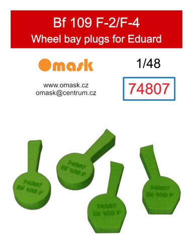 Omask 74807 Messerschmitt Bf 109 F-2 / F-4 Wheel Bay Plugs (for Eduard kits)