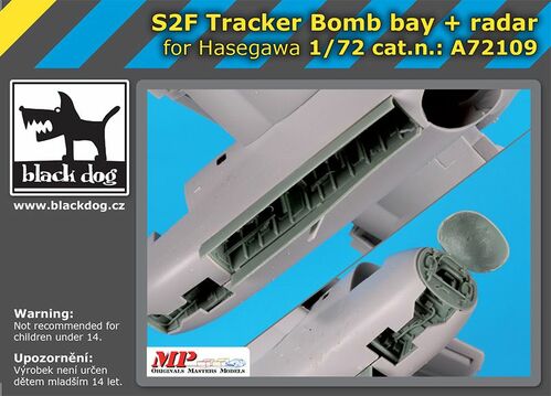 Black Dog A72109 S2F Tracker bomb bay + radar for Hasegawa
