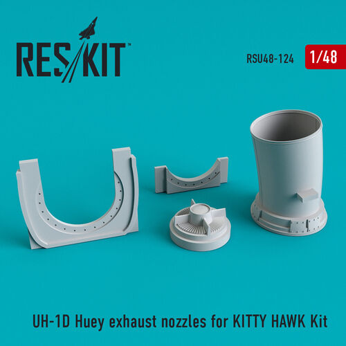 DISCONTINUED RES/KIT U48-0124 UH-1D Huey exhaust nozzles for KITTY HAWK Kit