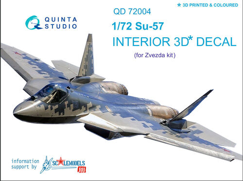 Quinta Studio QD72004 SU-57 3D-Printed & coloured Interior on decal paper