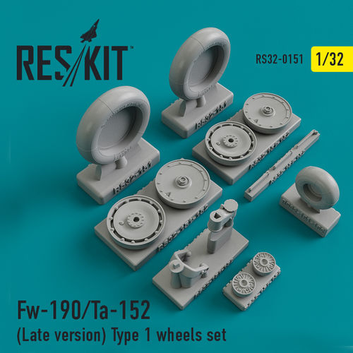 RES/KIT 32-0151 Fw-190 / Ta-152 (Late version) Type 1 wheels set