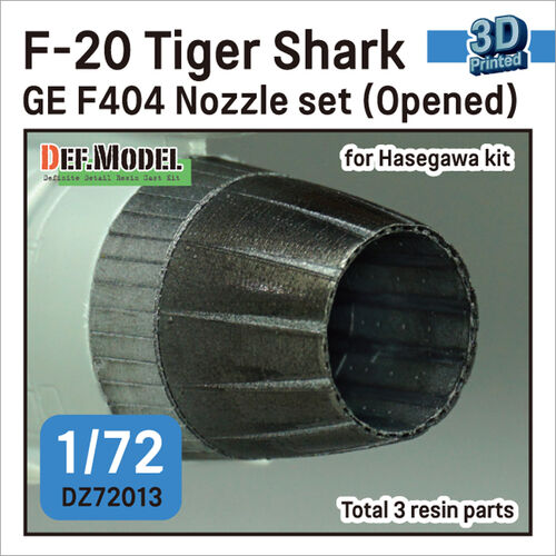 DEF Model DZ72013 F-20 Tigershark - Nozzle Set Opened (GE YF404-100 / for Hasegawa Kits)