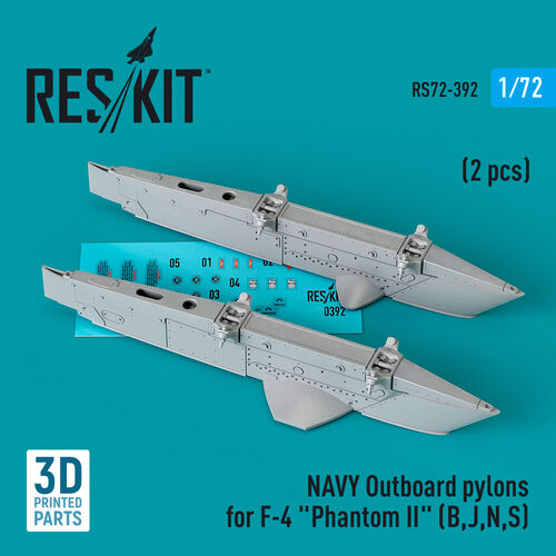 RES/KIT 72-0392 NAVY Outboard Pylons For F-4 'Phantom II' (B, J, N, S) (2 pcs)