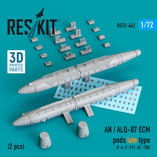 RES/KIT 72-0442 AN / ALQ-87 ECM Pods Late Type (2 pcs) (F-4, F-111, AC-130)