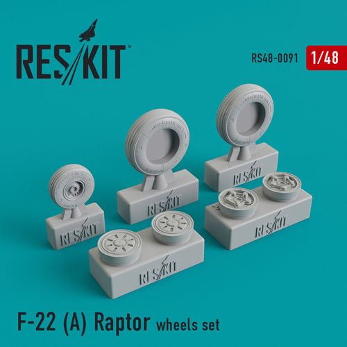 RES/KIT 48-0091 F-22 (A) Raptor wheels set