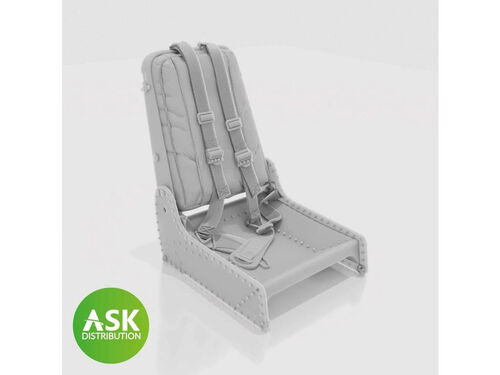 Art Scale Kit A32023 Messerschmitt P.1101 - 3D-Printed Seat (Me 262 type) with Seat belts (for Das Werk Kits)