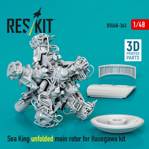 RES/KIT U48-0363 Sea King Unfolded Main Rotor For Hasegawa Kit (3D Printed)