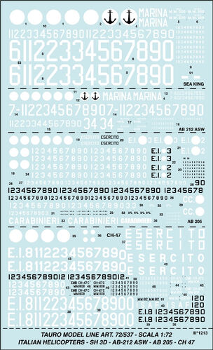 TAURO MODEL 72-537 CH-47 / AB.205 / AB.206 / SH-3 D - Italian National Insignia