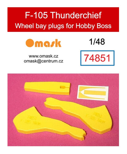 Omask 74851 F-105 Thunderchief Wheel Bay Plugs (For Hobby Boss 80332, 80333)