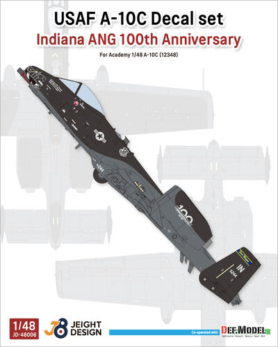 DEF Model JD48006 USAF A-10C 'Indiana ANG 100th Anniversary’ (For Academy 12348)