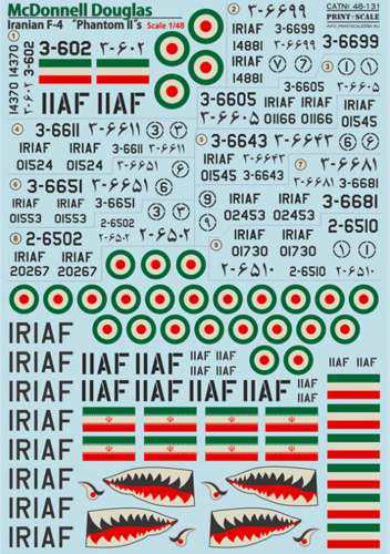 Print Scale 48-131 Iranian F-4 Phantom In the complete set 1,5 sheets