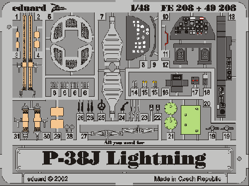 Eduard FE208 P-38J Hasegawa