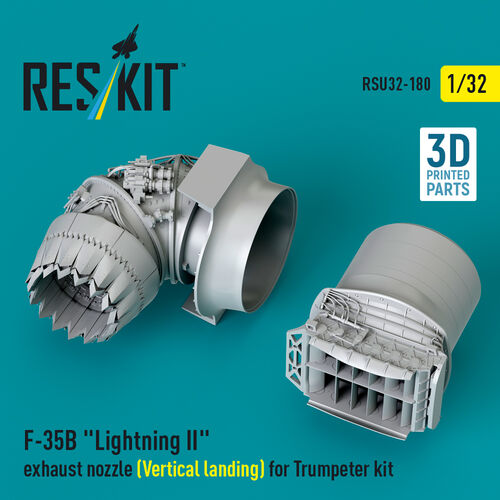 RES/KIT U32-0180 F-35B 'Lightning II' Exhaust Nozzle (Vertical Landing) For Trumpeter Kit (3D Printed)