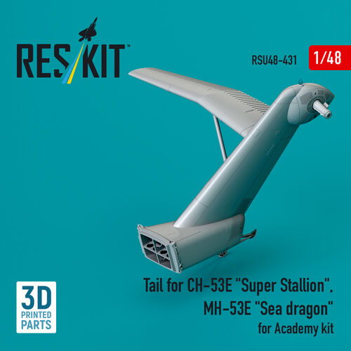 RES/KIT U48-0431 Tail For CH-53E 'Super Stallion', MH-53E 'Sea Dragon' For Academy Kit (3D Printed)