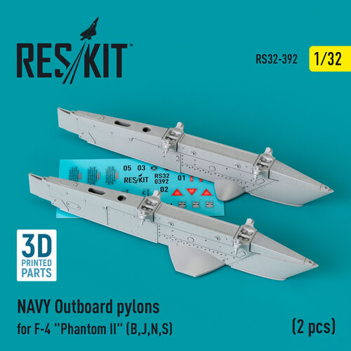 RES/KIT 32-0392 NAVY Outboard Pylons For F-4 'Phantom II' (B, J, N, S) (2 pcs)