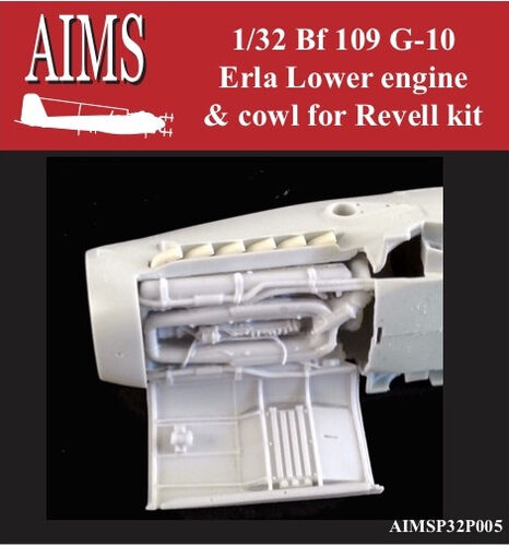 Aims 32P005 Messerschmitt Bf-109 G-10 - lower engine plug and cowl (for Revell kits)