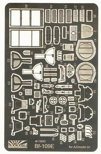 Marabu Finest Hobby Designs M72053 Messerschmitt Bf-109 E (for AZ Model)