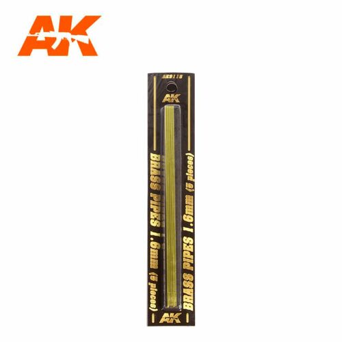 AK-Interactive 9115 BRASS PIPES 1,6mm, 5 units