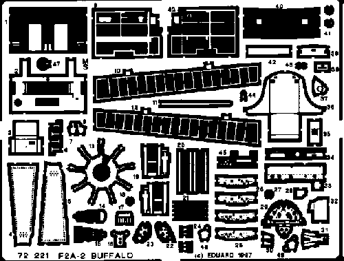 Eduard 72221 F2A Hasegawa