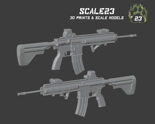 Scale23 35-U016 HK416 SF (Holo Sight + Grip) - 4pcs