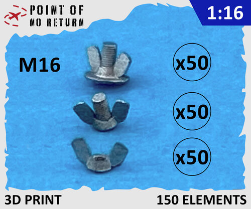 Point Of No Return 16-23006 Wing Nuts M16