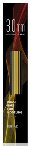 DSPIAE 56827 BB-3.0 Brass Bars For Modeling 3.0mm (5 pcs)