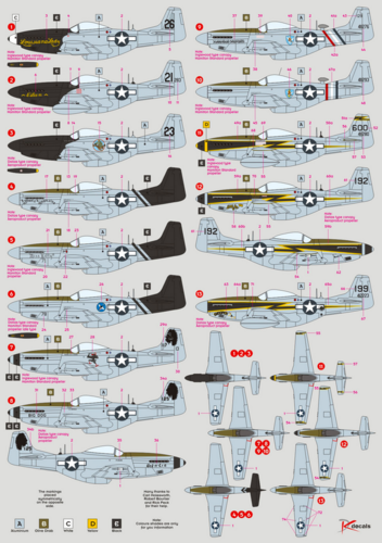 DKdecals 72084 P-51D/K/F-6K Mustang 23rd FG
