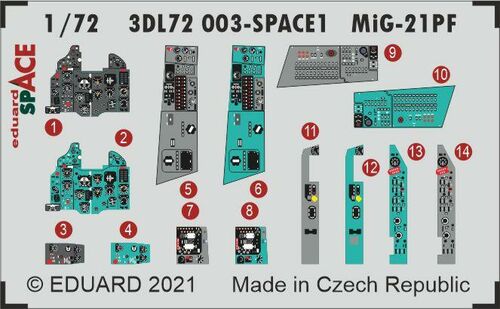 Eduard 3DL72003 MiG-21PF Space Eduard