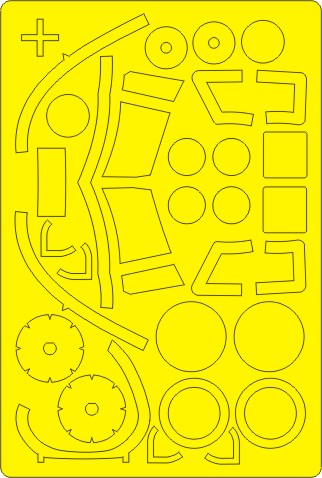 New Ware AM0438 E-2C Hawkeye / Hawkeye 2000 BASIC kabuki masks for Kinetic Model Kits / Italeri