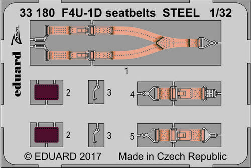Eduard 33180 F4U-1D seatbelts STEEL TAMIYA