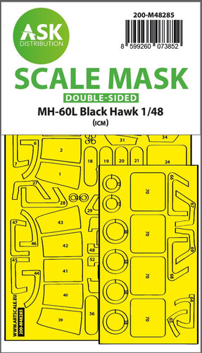 Art Scale Kit M48285 Sikorsky MH-60L Black Hawk - Double-Sided Painting Mask (for ICM kits)