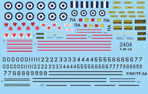 Procal Decals 48-2406 Greek Northrop F-5 A / RF-5 A Set