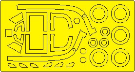 New Ware AM1171 Yak-9D BASIC Kabuki Masks For Zvezda 4815 Kit