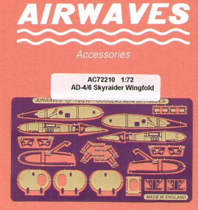 Airwaves C72210 Douglas AD-6 Skyraider - wingfold set and conversion to Douglas AD-4 N/Q (designed to be used with Hasegawa kits)