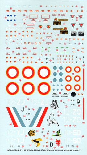 Berna Decals 48076 Dassault Super Mystere B.2 Part 3