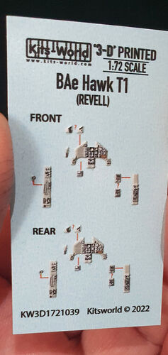 Kits World 3D1721039 BAe Hawk T1 3D Full colour Instrument Panels (for Revell kits)