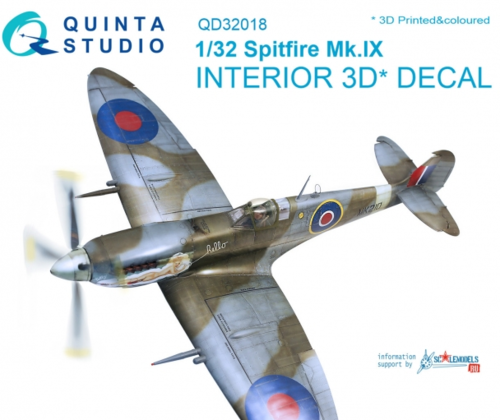 Quinta Studio QD32018 Spitfire Mk.IX 3D-Printed & coloured Interior on decal paper