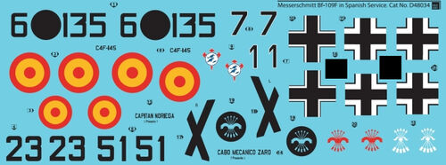 SBS Model D48034 Messerschmitt Bf-109F Spanish Air Force