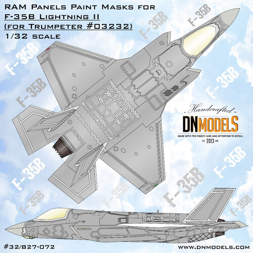 DN Models 32-827-072 F-35B Lightning II RAM Panels Paint Masks Set (For Trumpeter 03232)