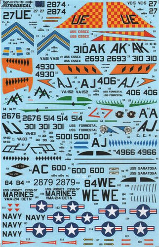 Xtradecal 72180 Douglas A-4 B Skyhawk Part 2 (7 schemes)