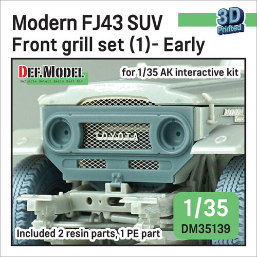 DEF Model DM35139 Modern FJ43 SUV - Front Grill Set (1) Early (For AK Interactive)