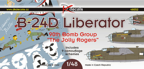 DKdecals 48052 B-24D Liberator 90th Bomb Group "The Jolly Rogers"