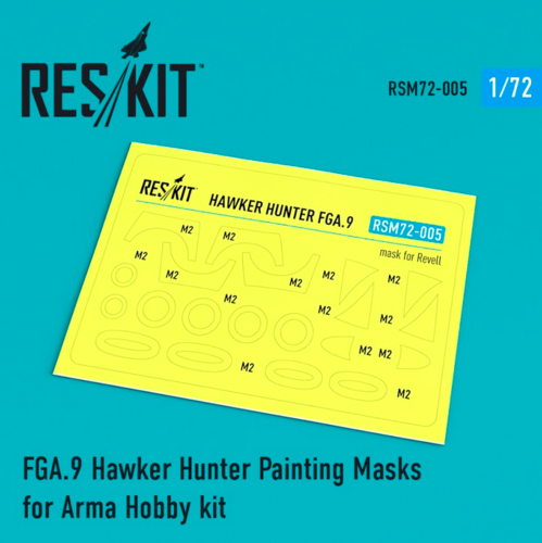 RES/KIT M72-0005 Hawker Hunter FGA.9 Painting Masks for Revell kit