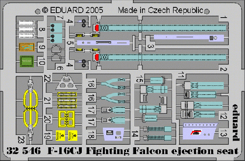 Eduard 32546 F-16CJ ejection seat TAMIYA